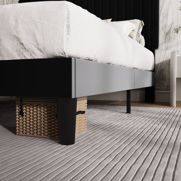 Willa Arlo Interiors Dunphy Upholstered Platform Bed with Adjustable Headboard & Reviews | Wayfair